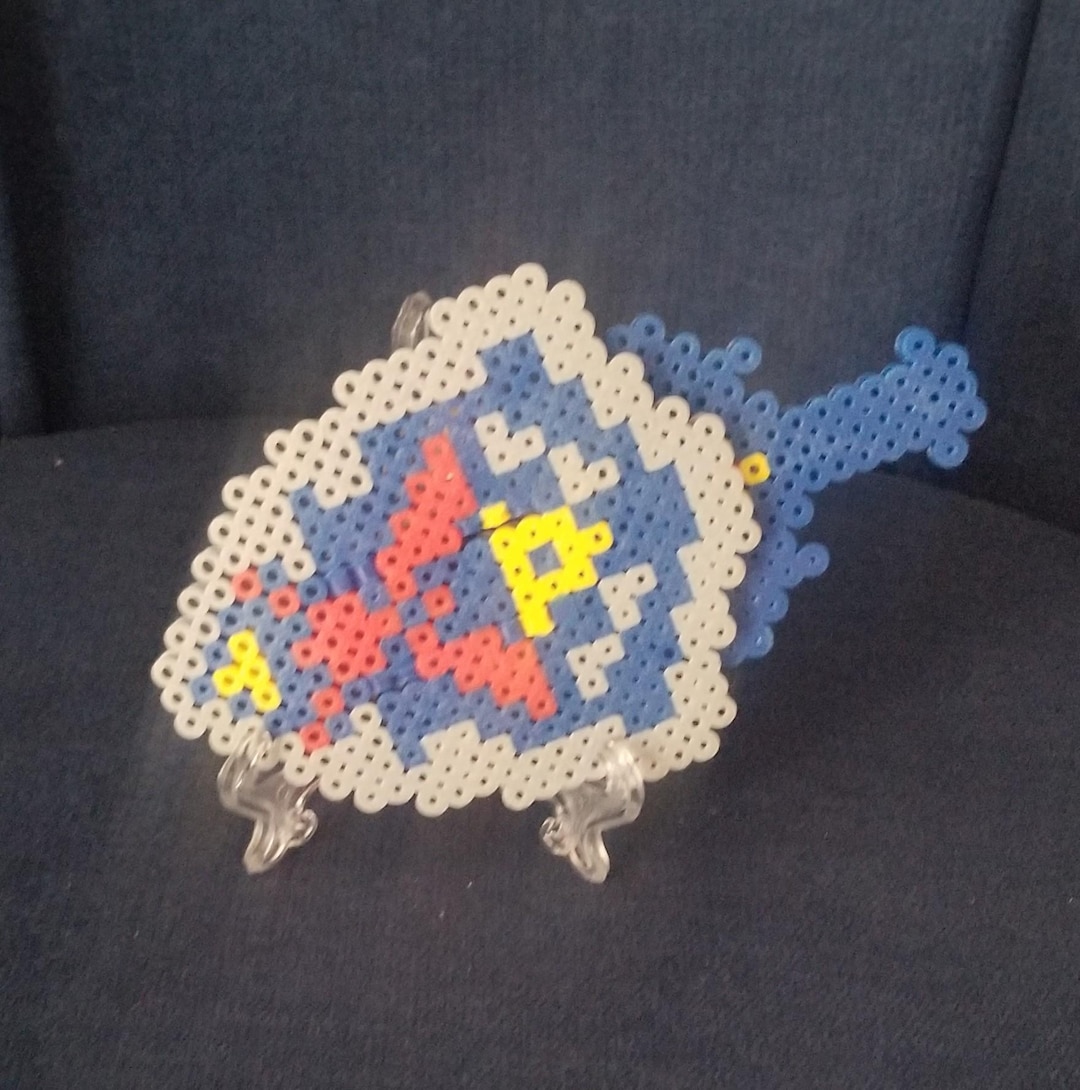 Perler Bead Legend of Zelda - Link's Triforce Sword and Shield - Etsy