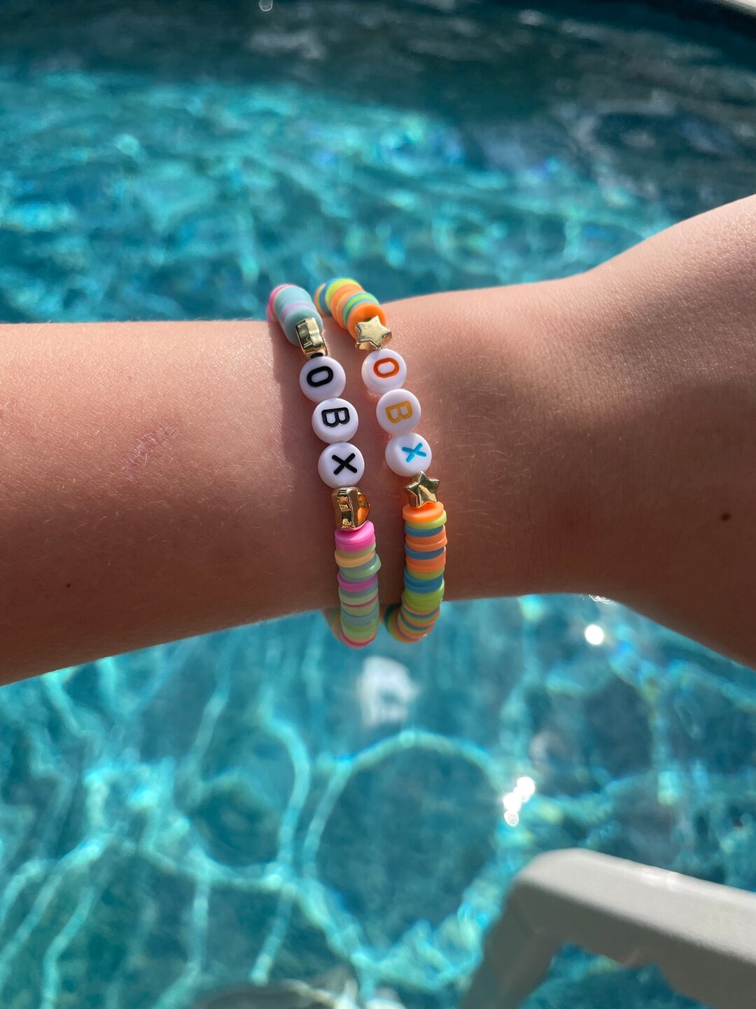 Preppy Aesthetic Clay Bead OBX Bracelet - Etsy