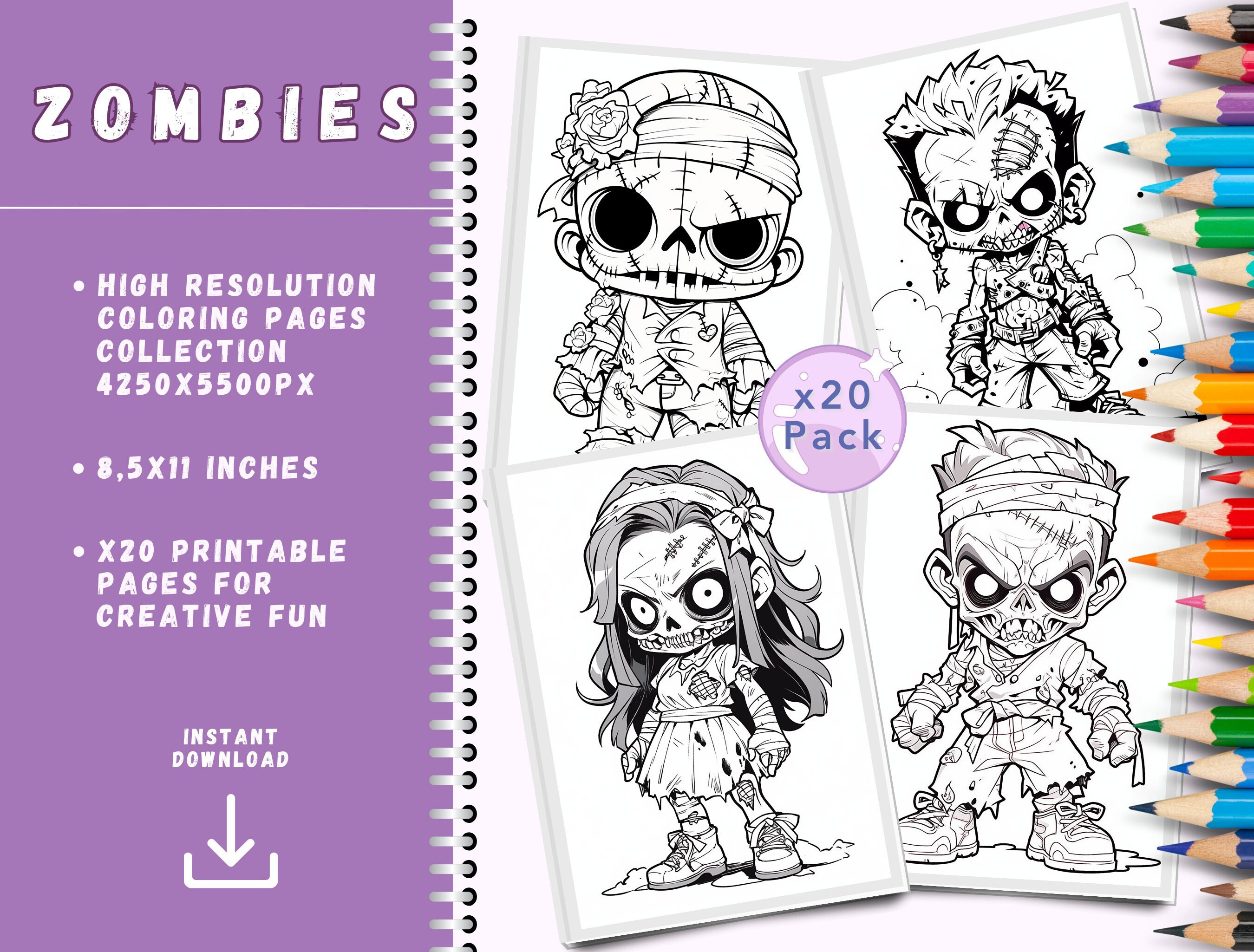 Free Printable Zombie Coloring Pages