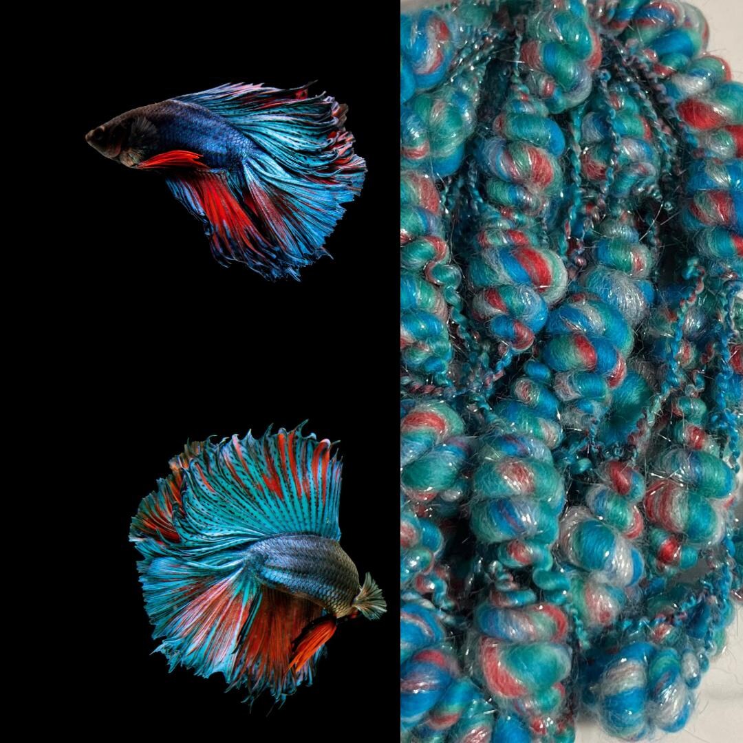 Beta Fish Beehive Art Yarn Thick and Thin for Weaving/knitting/tapestry ...