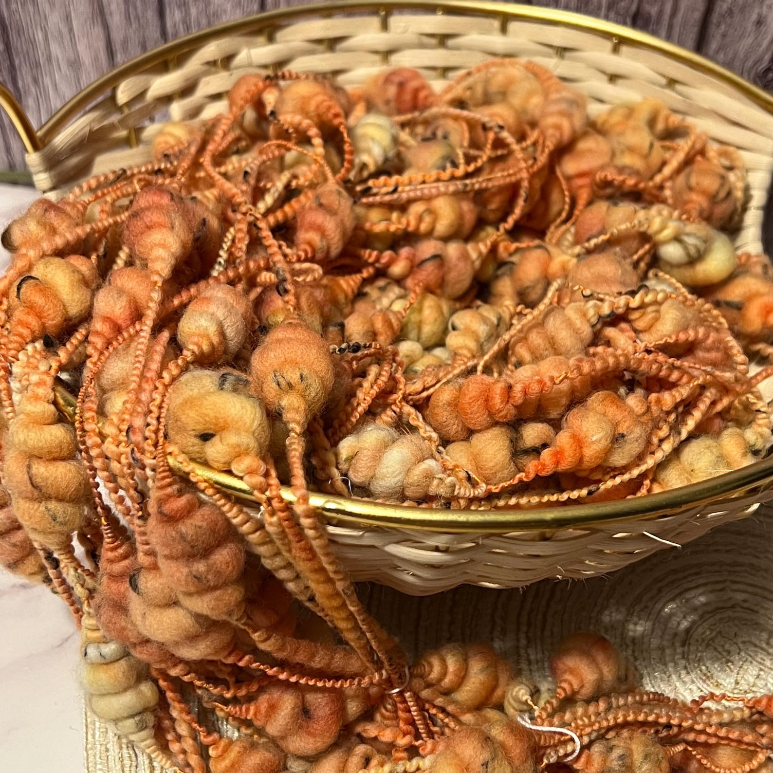 Tiger Lily Beehive Art Yarn – Handspun Thick and Thin Wool for ...