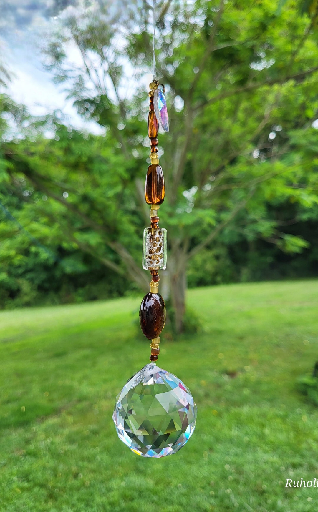 LARGE. Copper/gold Rainbow Prism - Etsy