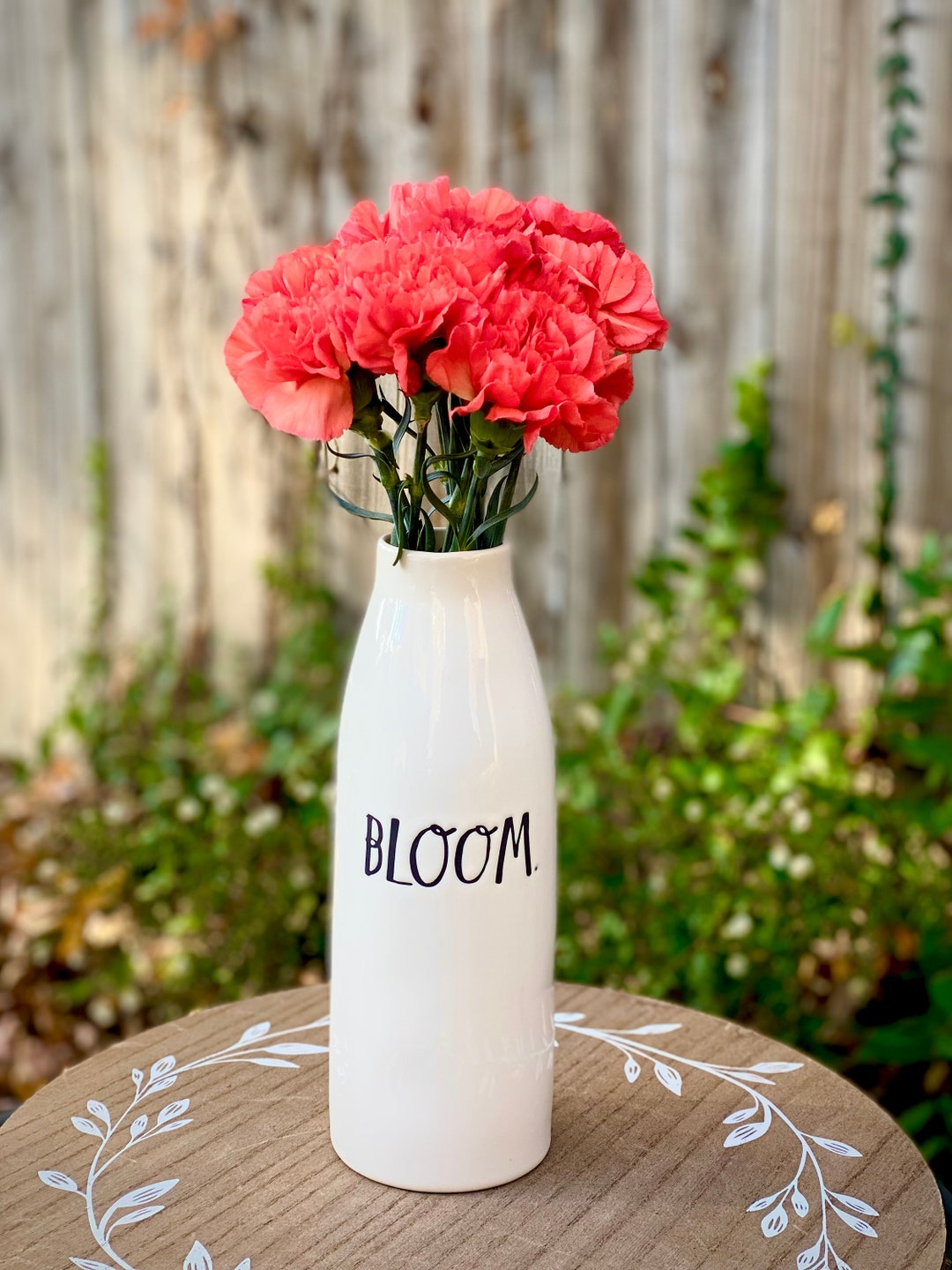 Rae Dunn Tall Flower Ceramic Vase BLOOM - Etsy