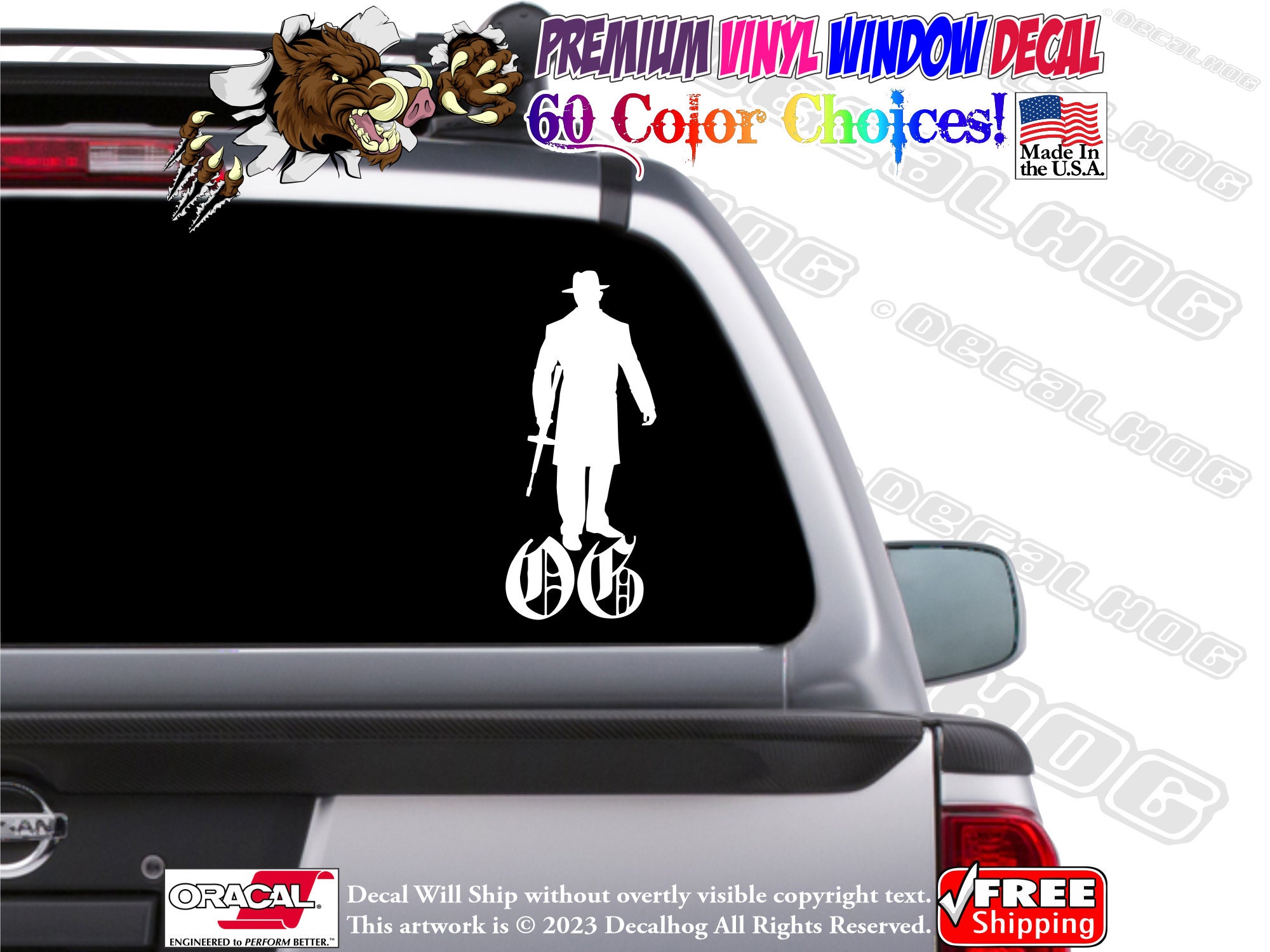 O.G. Mobster Gangster Vinyl Decal Car Truck Laptop Wall Window Graphics ...