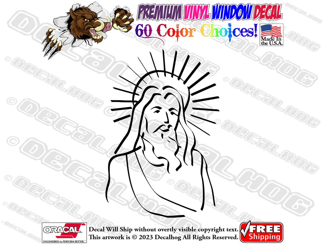 Jesus Christ Holy Messiah Vinyl Decal Car Truck Laptop Wall Window ...