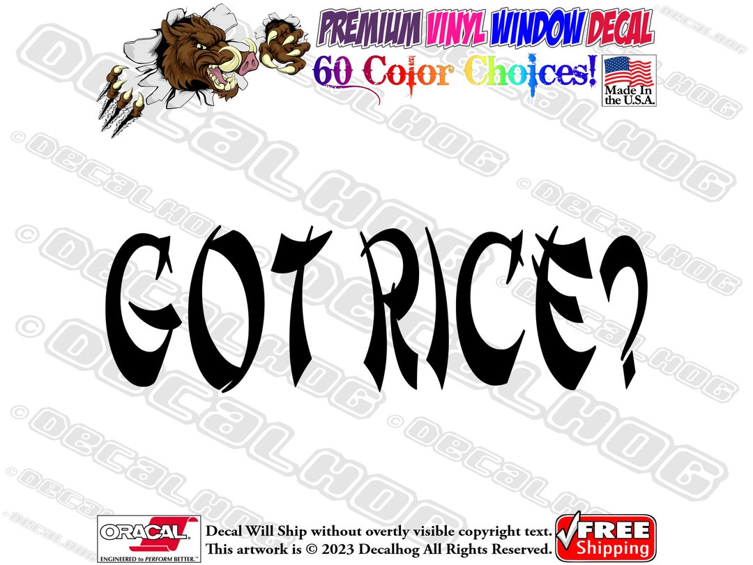 Got Rice JDM Japanese Domestic Market Vehicle Vinyl Decal Car Truck ...