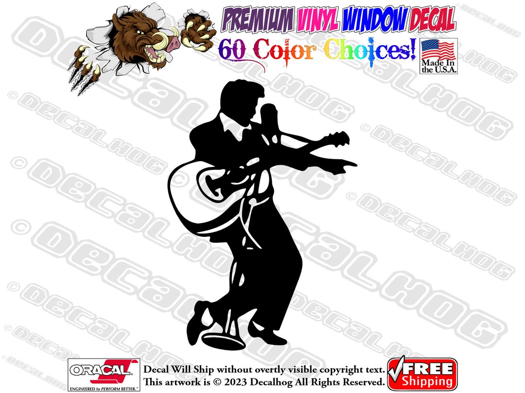Elvis the King Presley Vinyl Decal Car Truck Laptop Wall Window ...