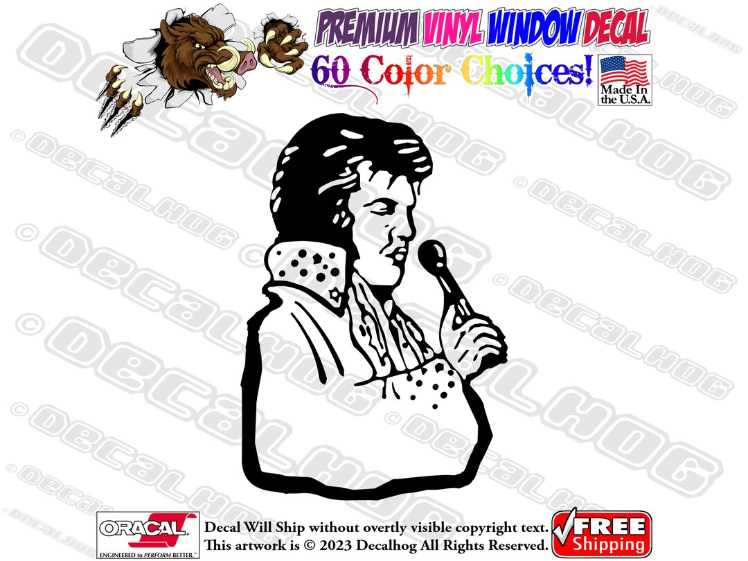 The King Elvis Presley Vegas Vinyl Decal Car Truck Laptop Wall Window ...