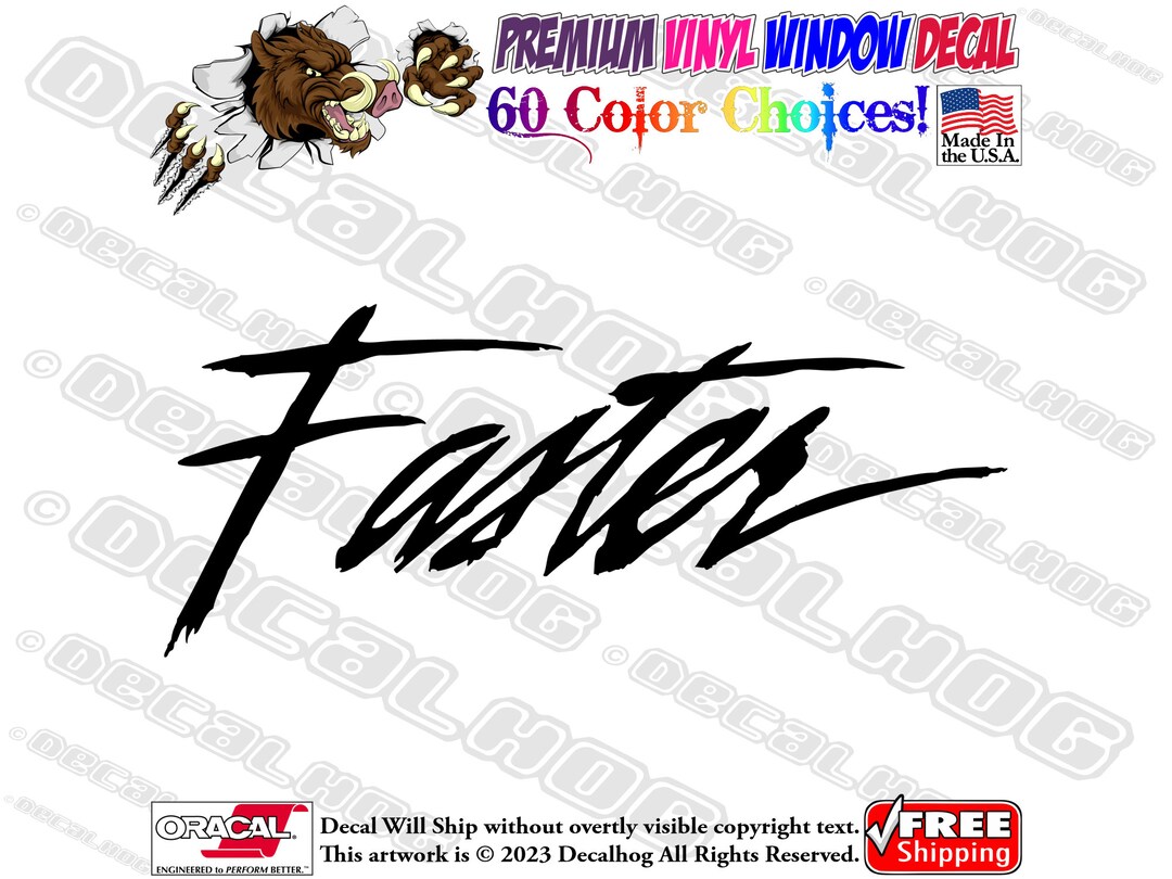 Faster JDM Racing Drift Vinyl Decal Car Truck Laptop Wall Window ...