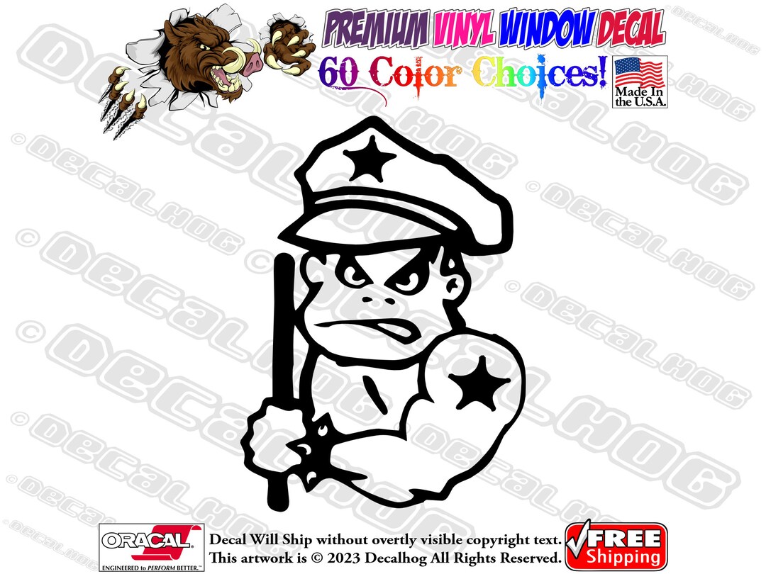 Bad Boy Cop Police Officer Vinyl Decal Car Truck Laptop Wall Window ...