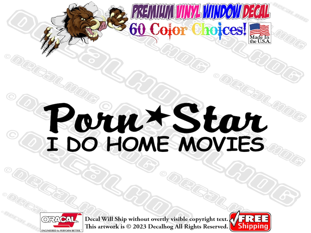 Porn Star Adult Humor Vinyl Decal Car Truck Laptop Wall Window Graphics ...