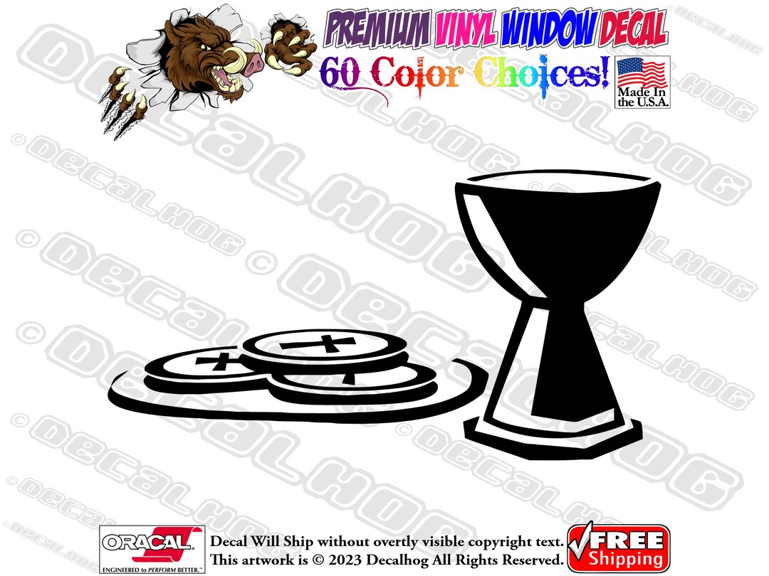 Holy Communion Eucharist Lords Supper Vinyl Decal Car Truck Laptop Wall ...