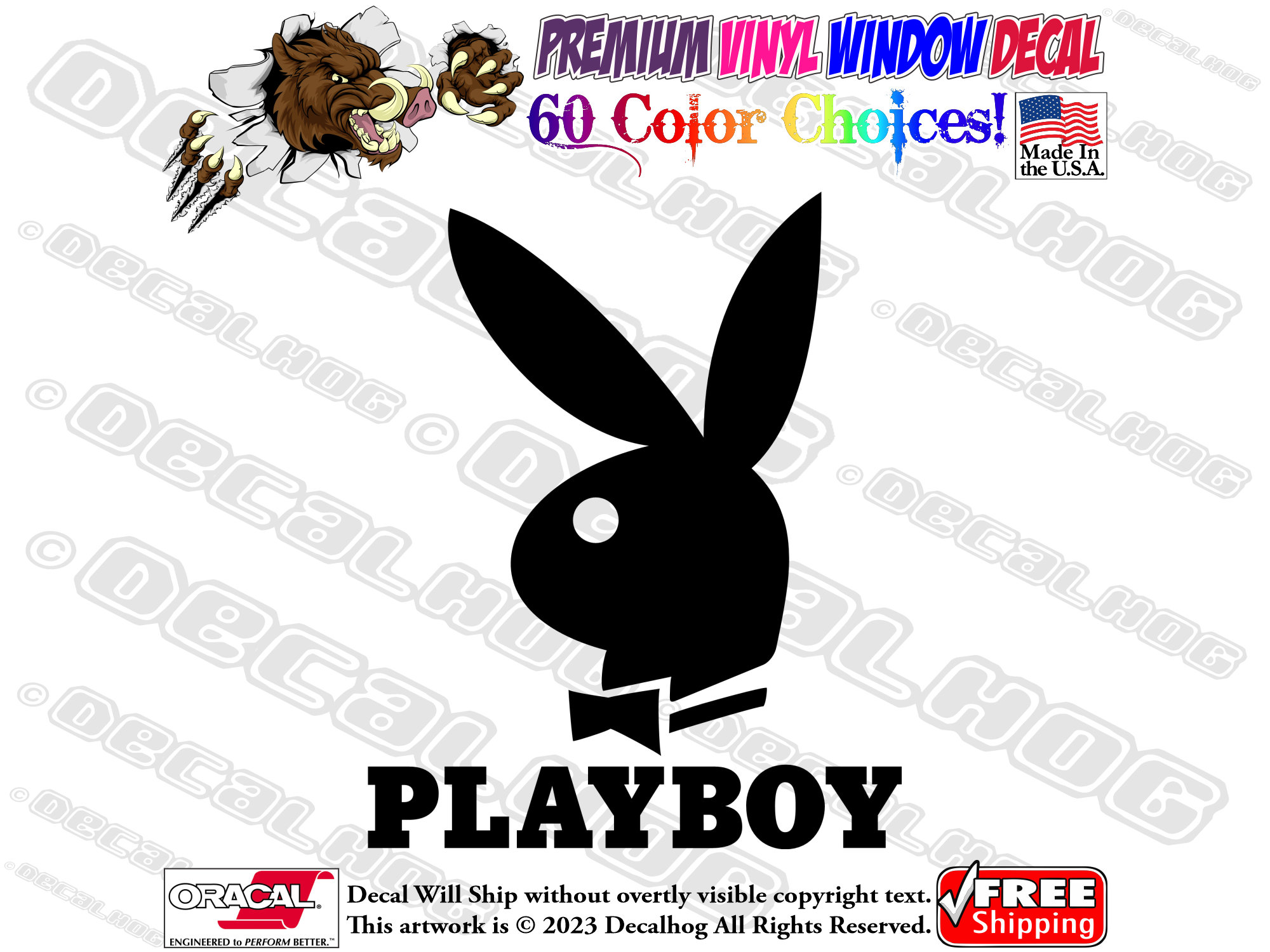 Playboy bunny car decal store