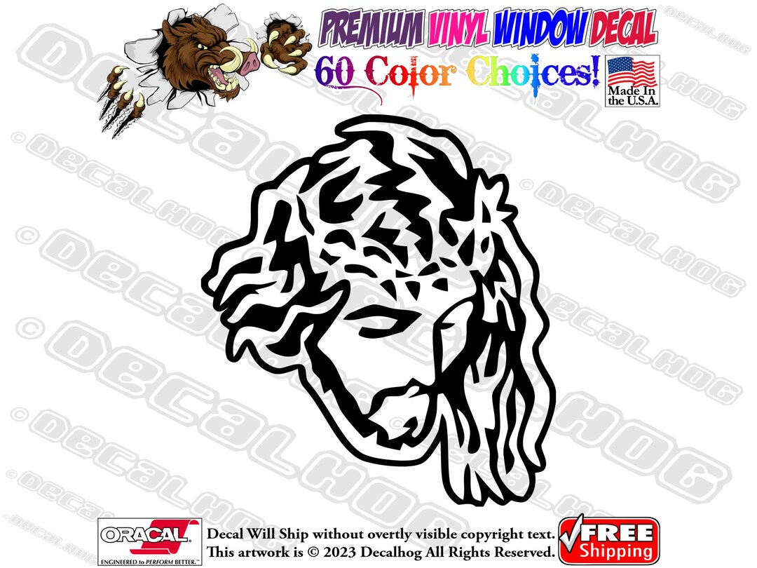 Jesus Christ Son of God Lord Face Vinyl Decal Car Truck Laptop Wall ...