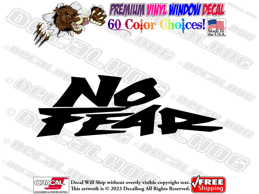 No Fear Logo Text Vinyl Decal Car Truck Laptop Wall Window Graphics ...
