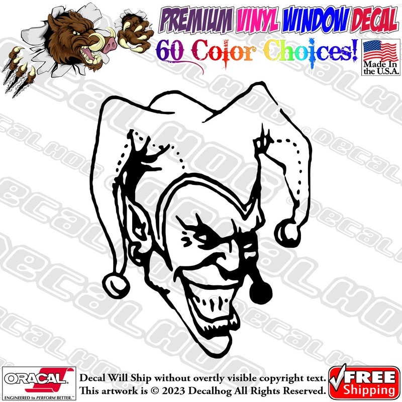 Evil Jester Decals - Etsy