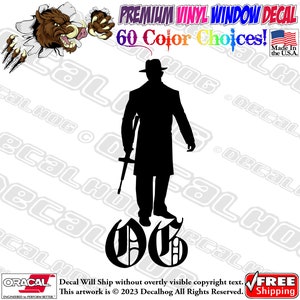 O.G. Mobster Gangster Vinyl Decal Car Truck Laptop Wall Window Graphics ...