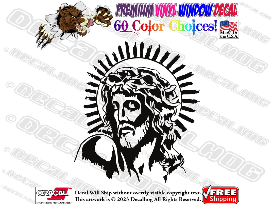Jesus Christ Son of God Highly Detailed Vinyl Decal Car Truck Laptop ...