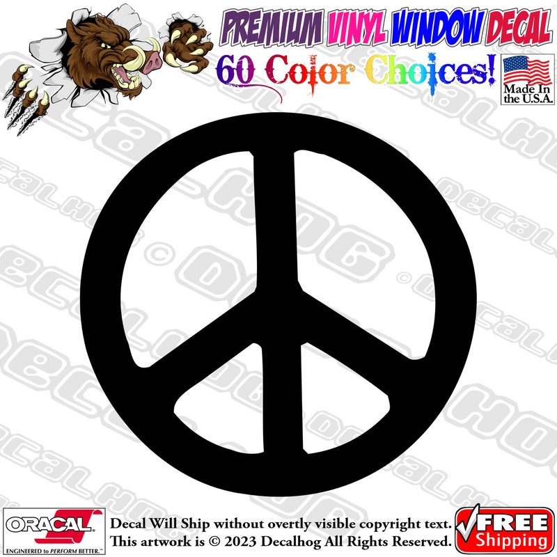 Peace Sign Decal - Etsy