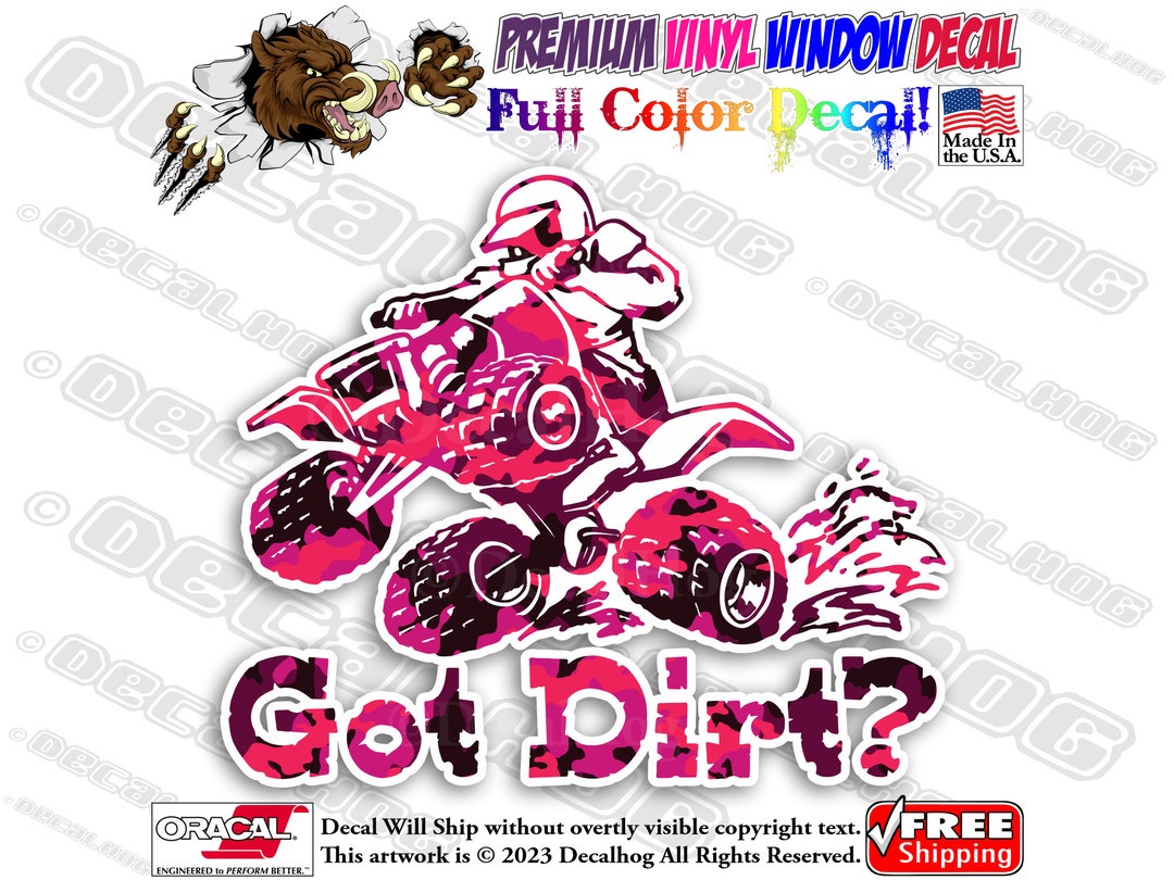 Got Dirt Pink Camo 4-wheeler Quad ATV All-terrain Vehicle Full Color ...