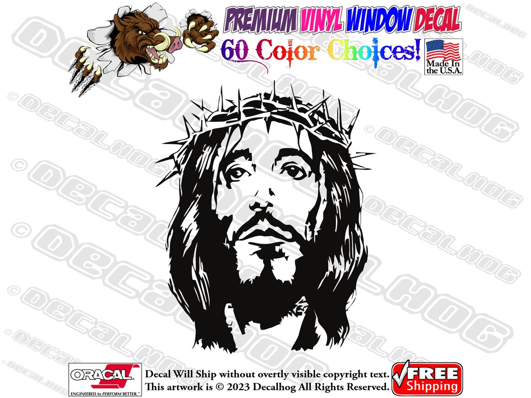 Jesus Christ of Nazareth Son of God Vinyl Decal Car Truck Laptop Wall ...