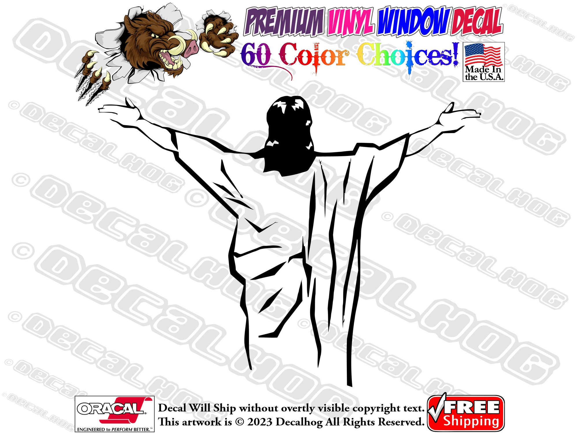Jesus Christ Our Savior Vinyl Decal Car Truck Laptop Wall Window ...