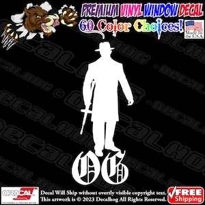 O.G. Mobster Gangster Vinyl Decal Car Truck Laptop Wall Window Graphics ...