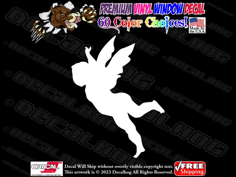 Flying Angel Baby Cherub Vinyl Decal Car Truck Laptop Wall Window ...