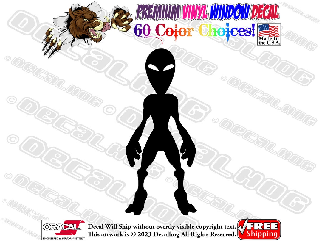 Evil Alien Extraterrestrial Vinyl Decal Car Truck Laptop Wall Window ...