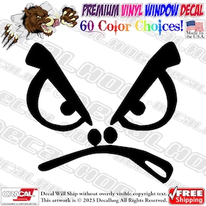 Angry No Fear Face Vinyl Decal Car Truck Laptop Wall Window Graphics ...
