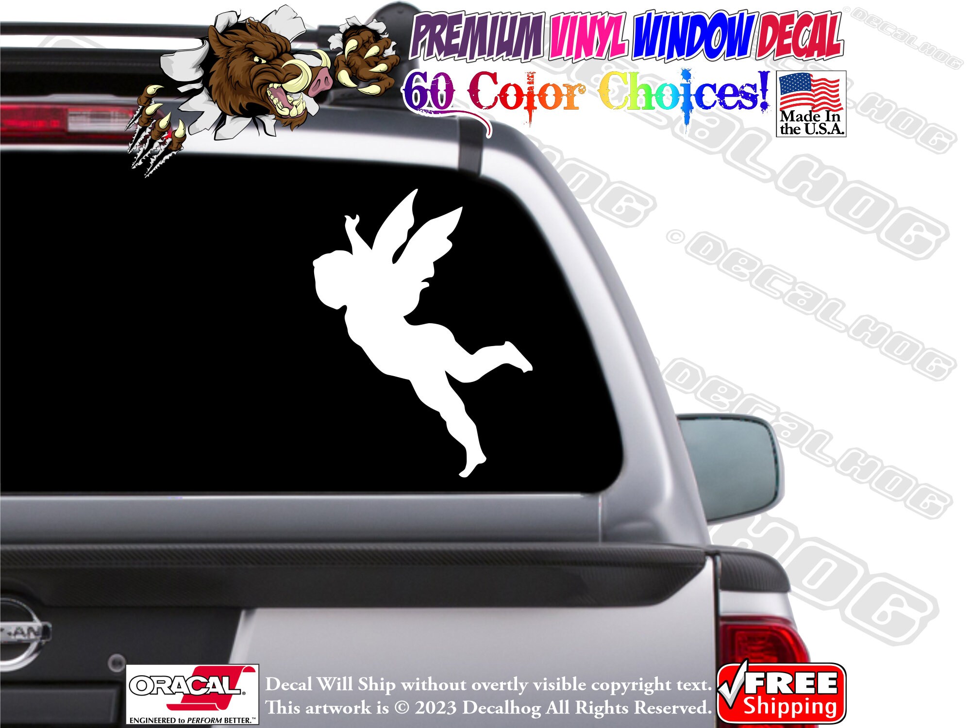 Flying Angel Baby Cherub Vinyl Decal Car Truck Laptop Wall Window ...