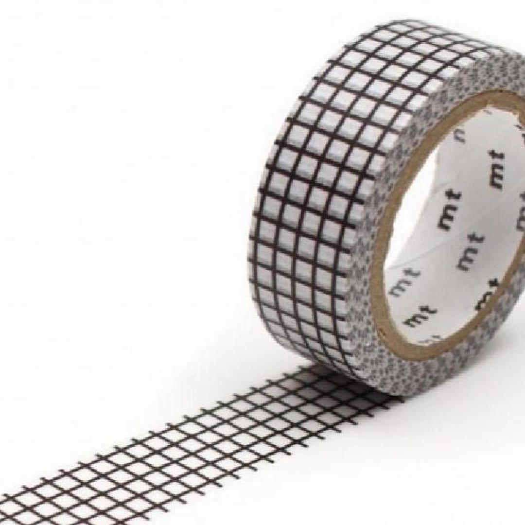 01D400R# Cute Black Check, Plaid, Web Pattern Mt Masking Tape, Journal ...
