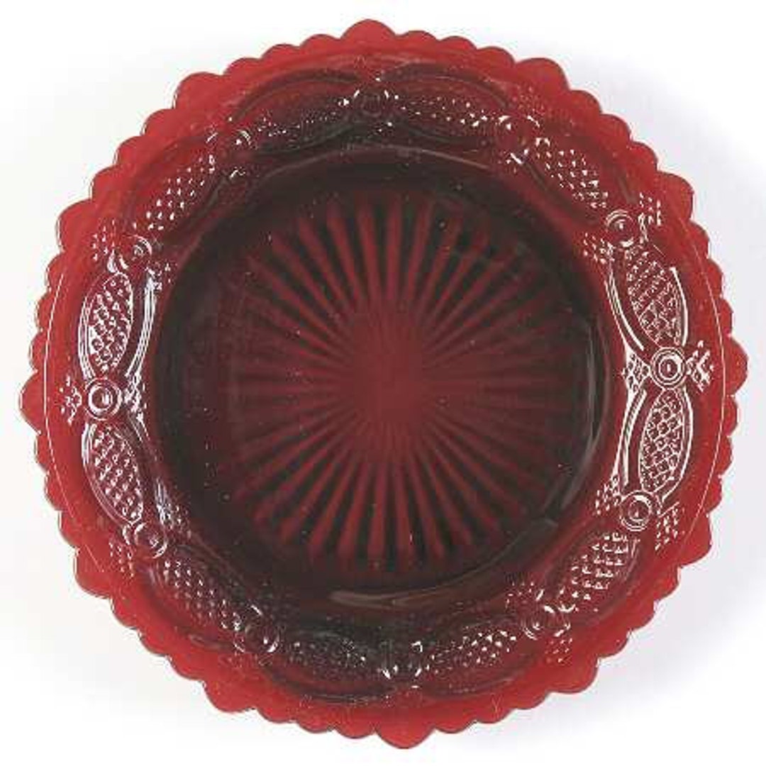 Beautiful Pair of Vintage Ruby Red Avon Cape Cod Salad Plates - Etsy