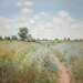 Printable Countryside Landscape Painting, Wildflowers, Rustic ...