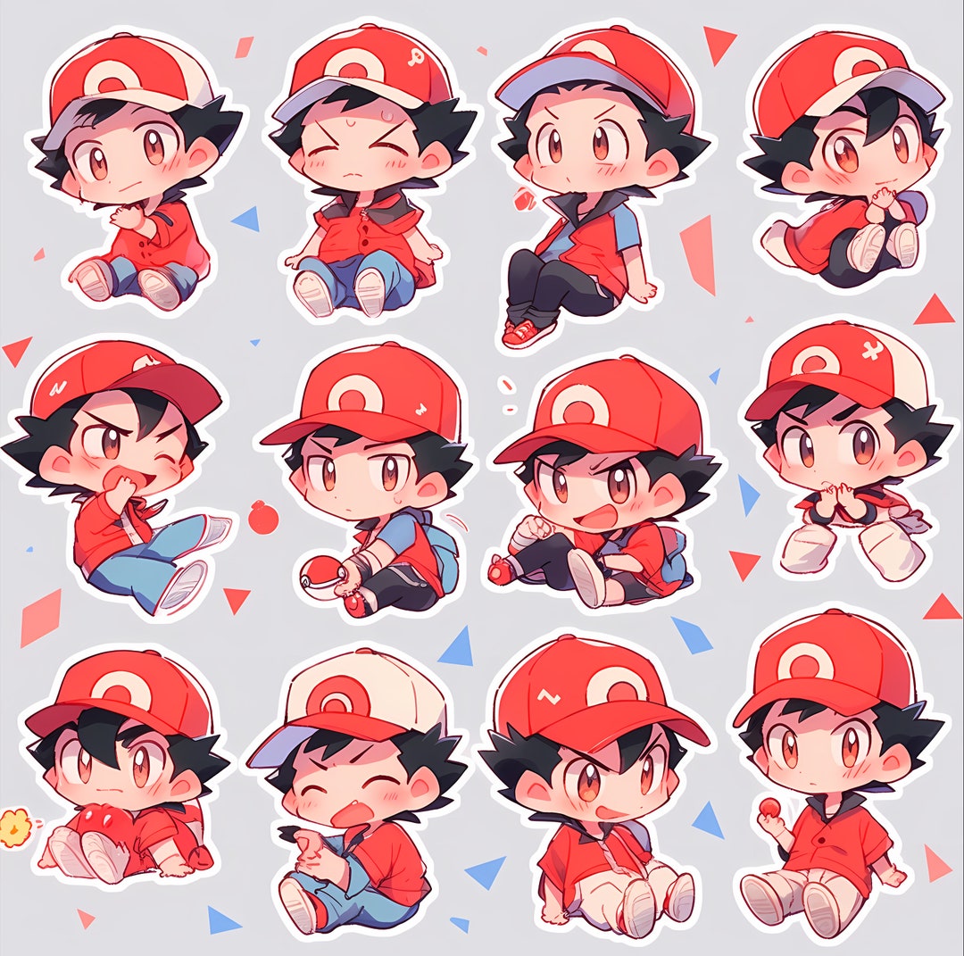 Buy Pokemon Ash Ketchum Stickers Pokemon Trainer Pokemon Online in ...