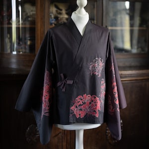 Samue Top higanbana / Kimono Sleeves / Plus Size - Etsy