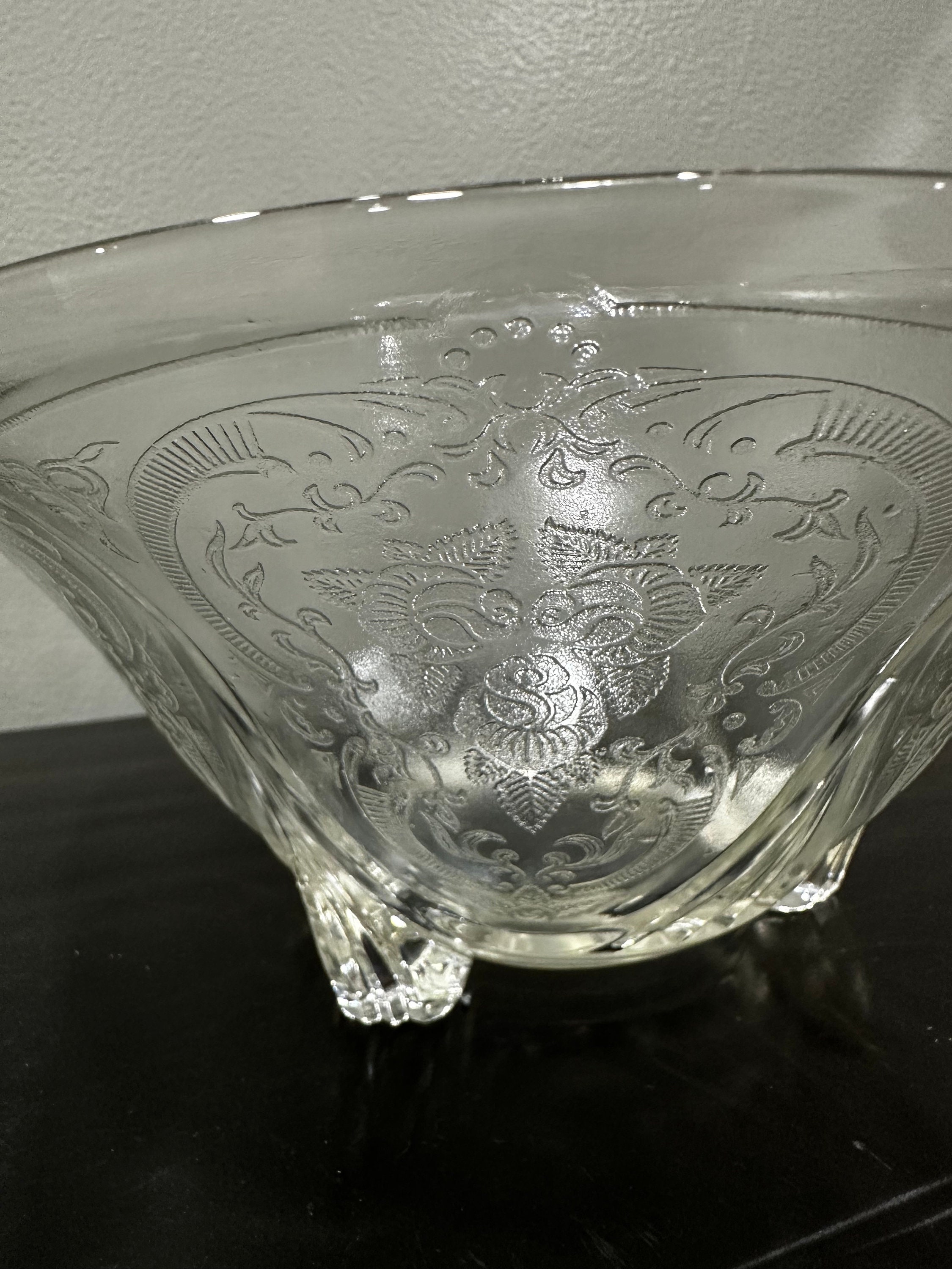 Vintage Hazel Atlas Royal Lace Depression Glass 3 Footed - Etsy