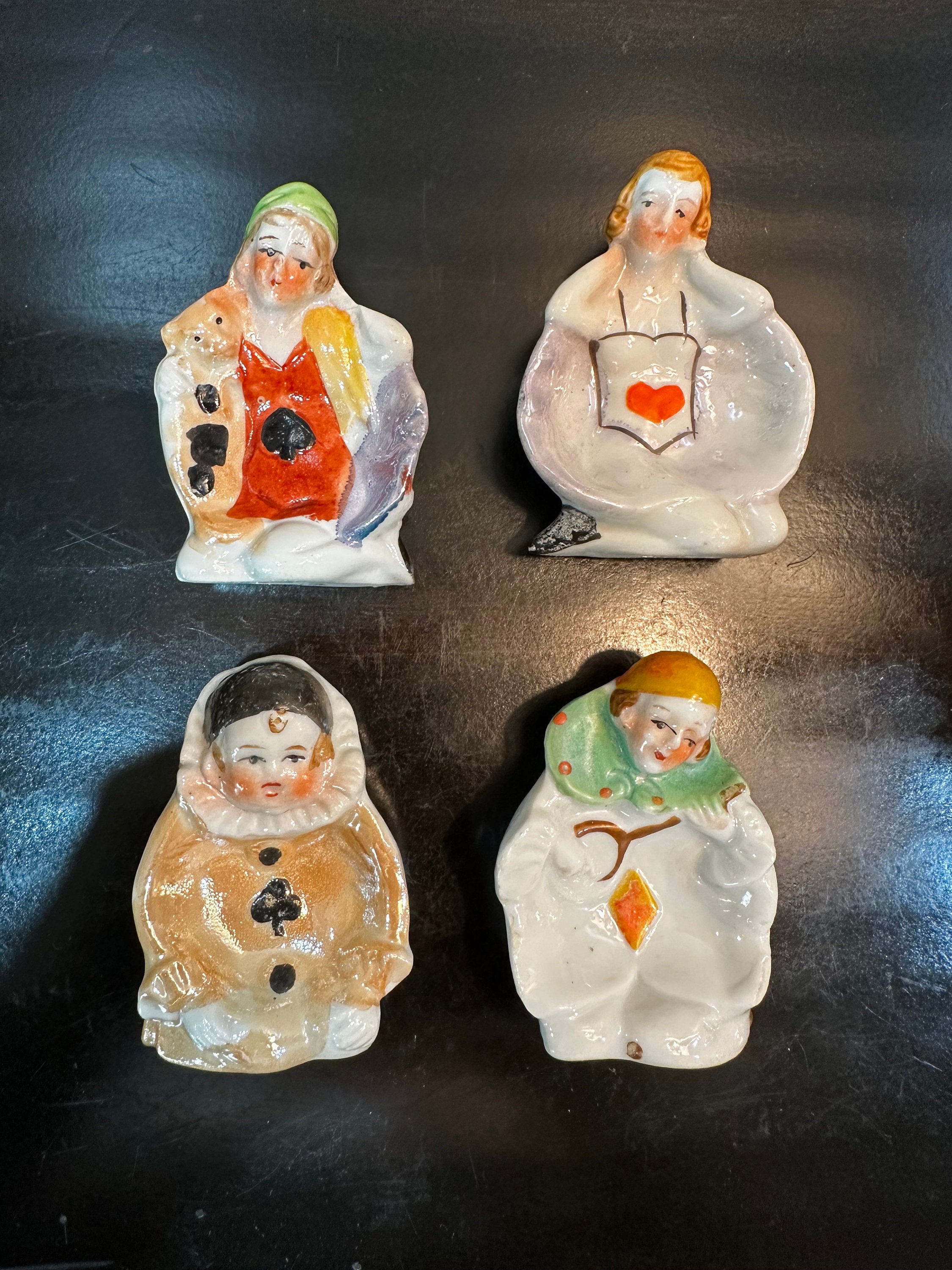 1950s Lusterware Pixie Clown Playing Card Ashtrays Set of 4 - Etsy