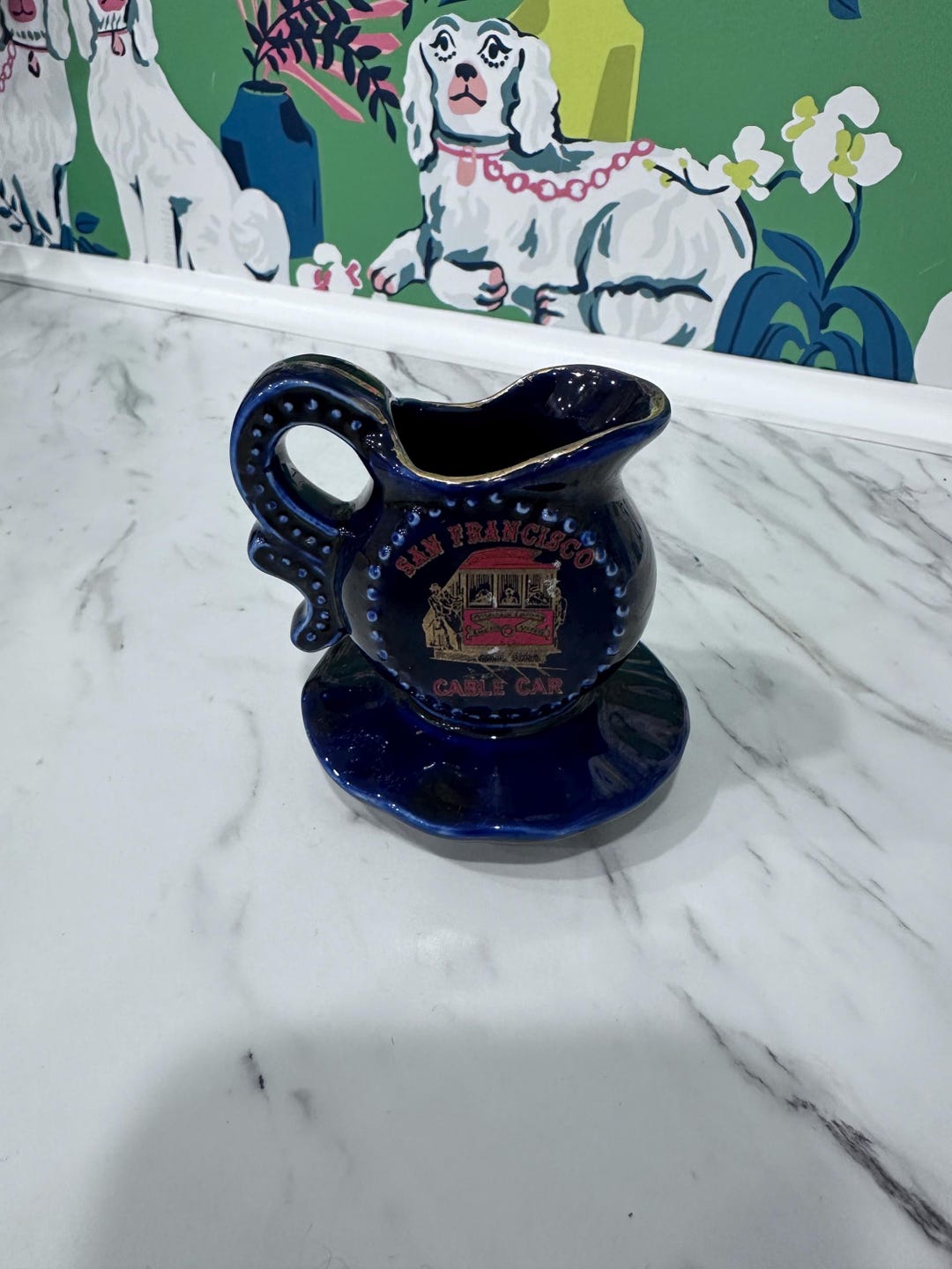 Miniature Cobalt Blue San Francisco Cable Car Pitcher - Etsy