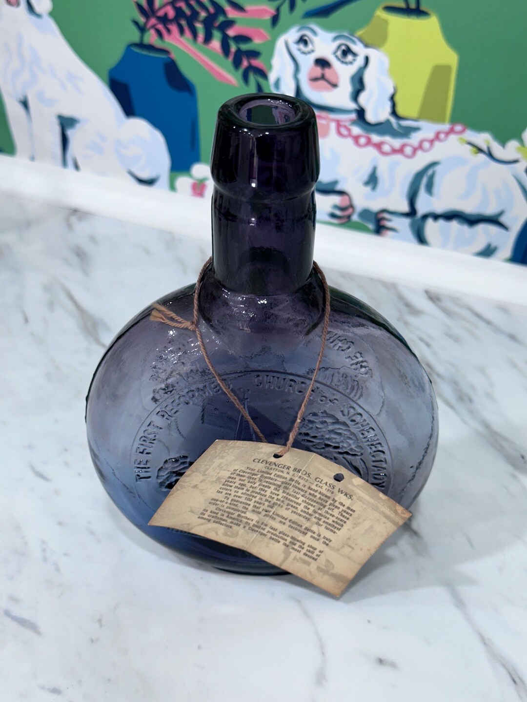 Clevenger Brothers Glassworks Purple Handblown Bottle - Etsy