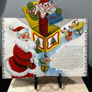 1951 Santas Workshop Spiral Bound Pop up Book - Etsy