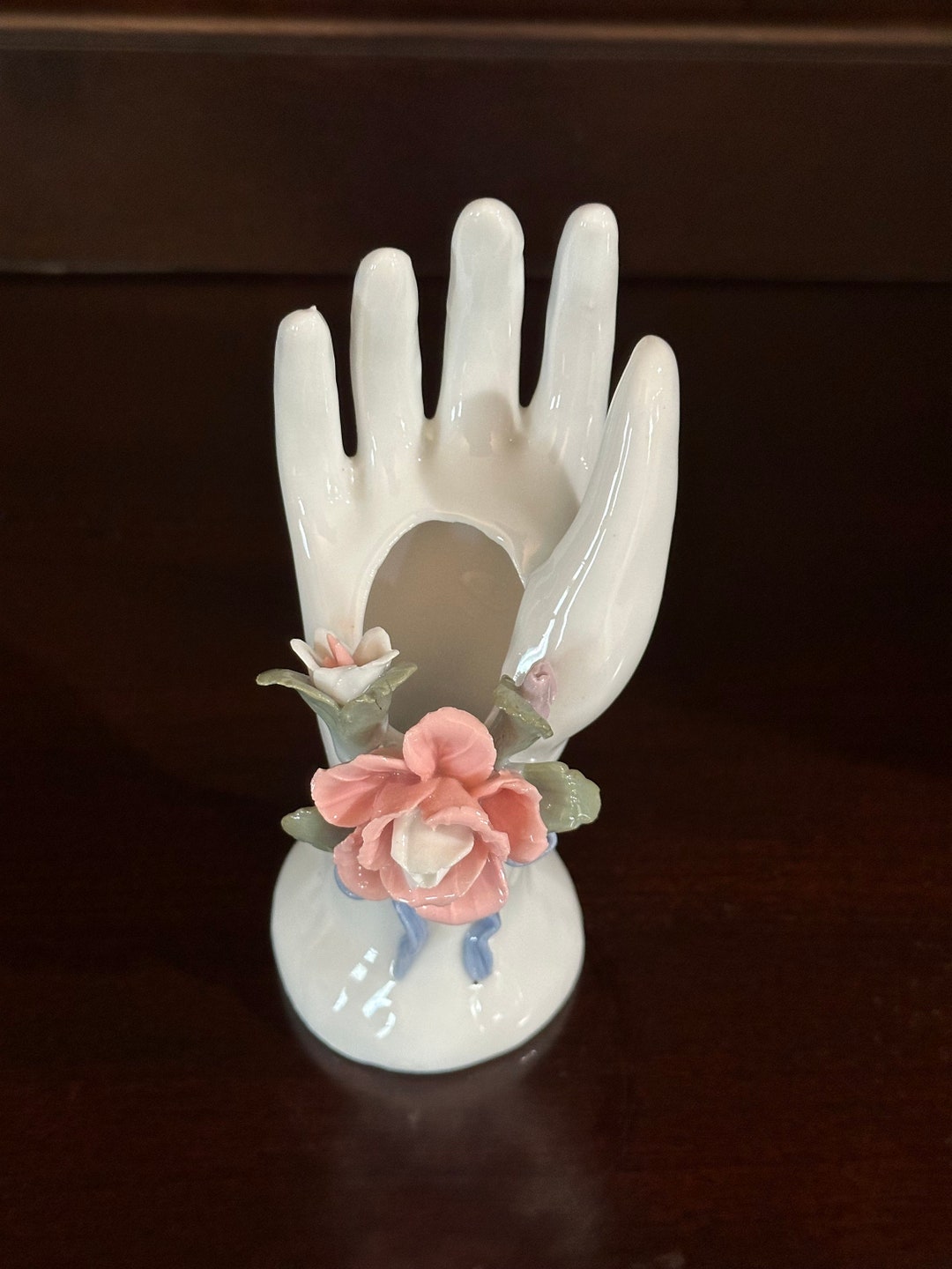 Vintage Porcelain Lady Hand Ring Holder/planter - Etsy