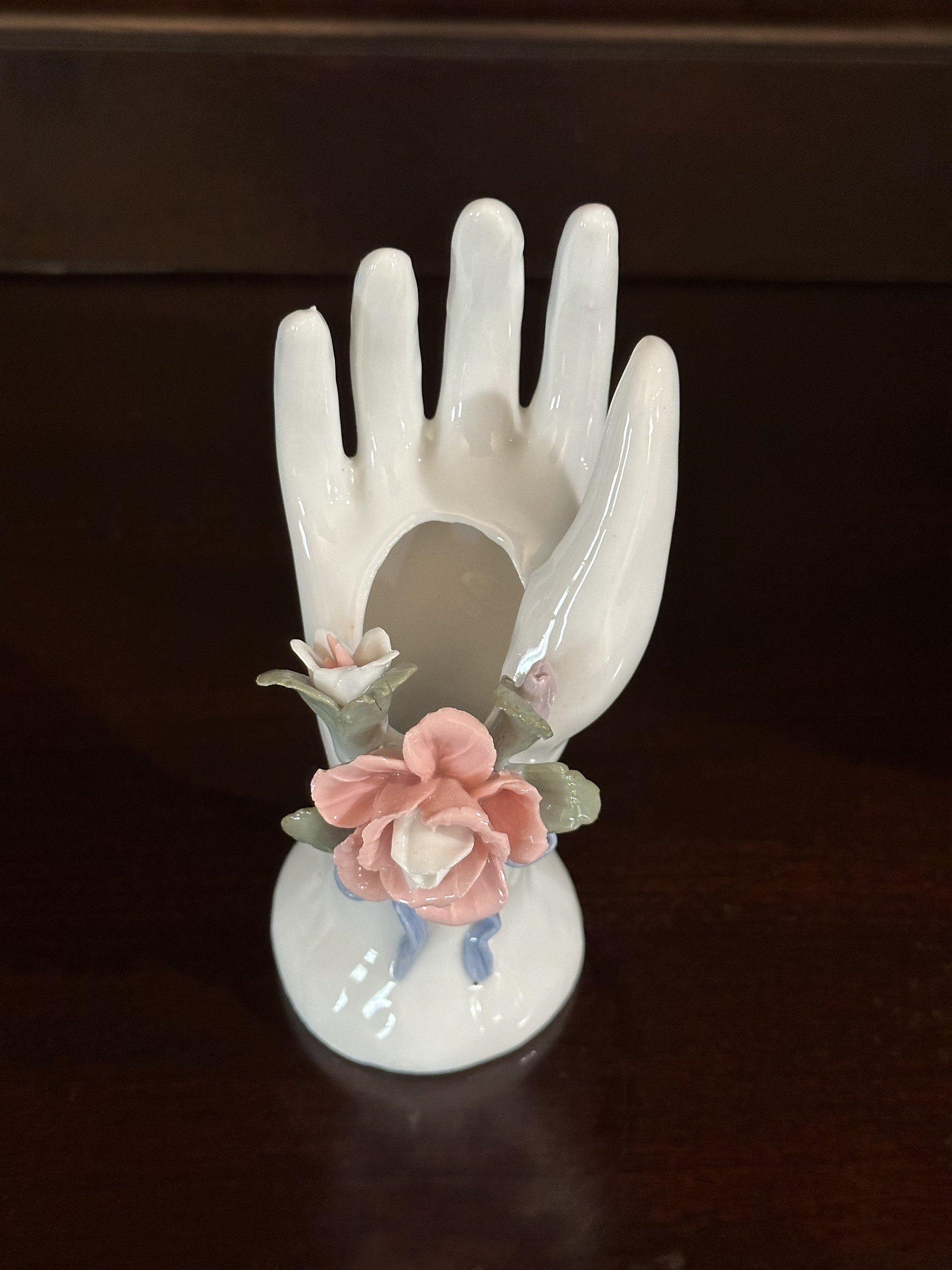 Vintage Porcelain Lady Hand Ring Holder planter Etsy