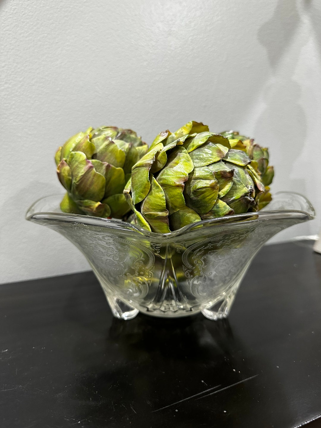 Vintage Hazel- Atlas Royal Lace Depression Glass 3 Footed - Etsy