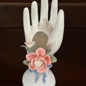 Vintage Porcelain Lady Hand Ring Holder/planter - Etsy