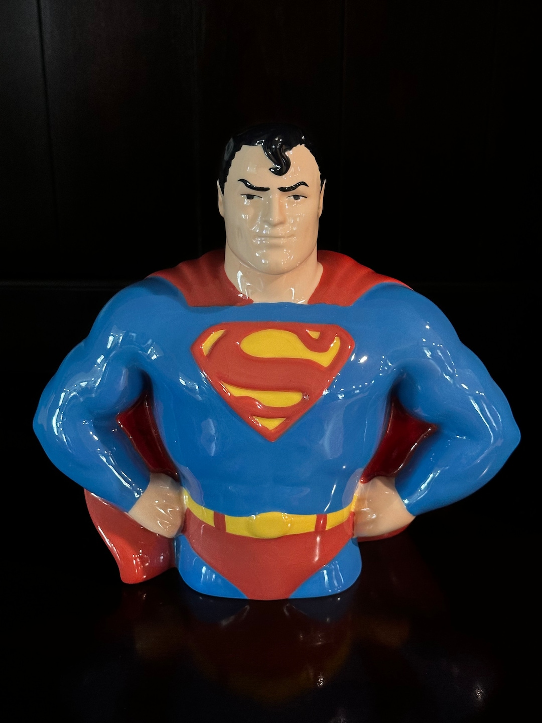1997 Clay Art Superman Coin Bank - Etsy