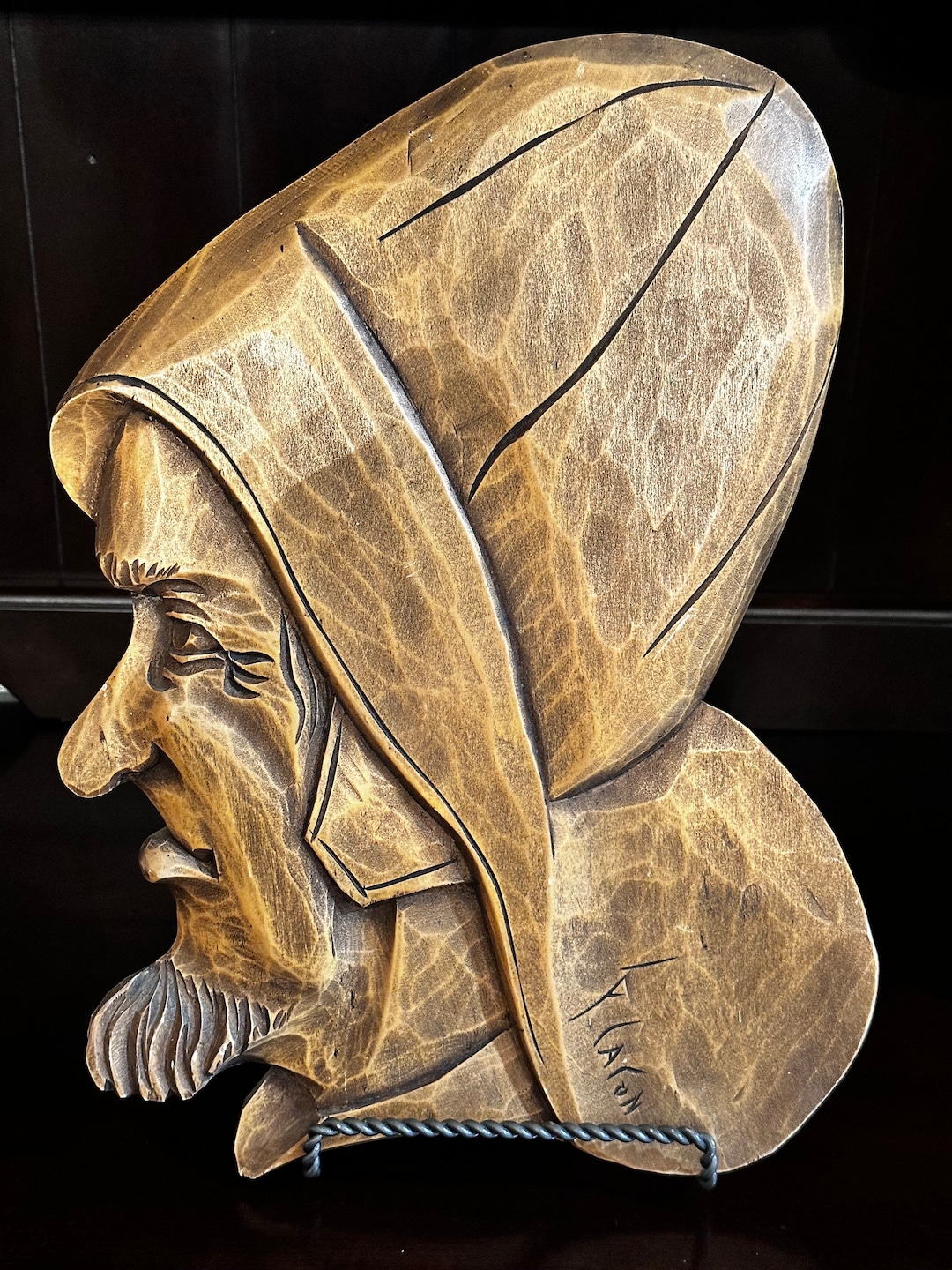 Vintage Hand Carved Wooden Sea Captain Profile Wall Hanging - Etsy