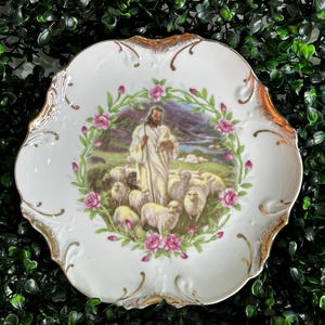 Vintage the Good Shepherd, Jesus and Sheep Decorative Plate - Etsy