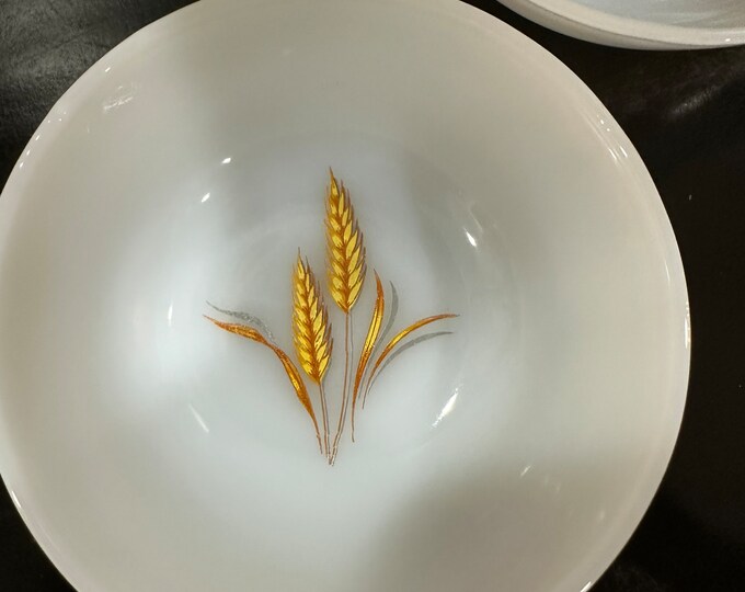 Vintage Fire King Set of Three Golden Wheat Pattern - Etsy
