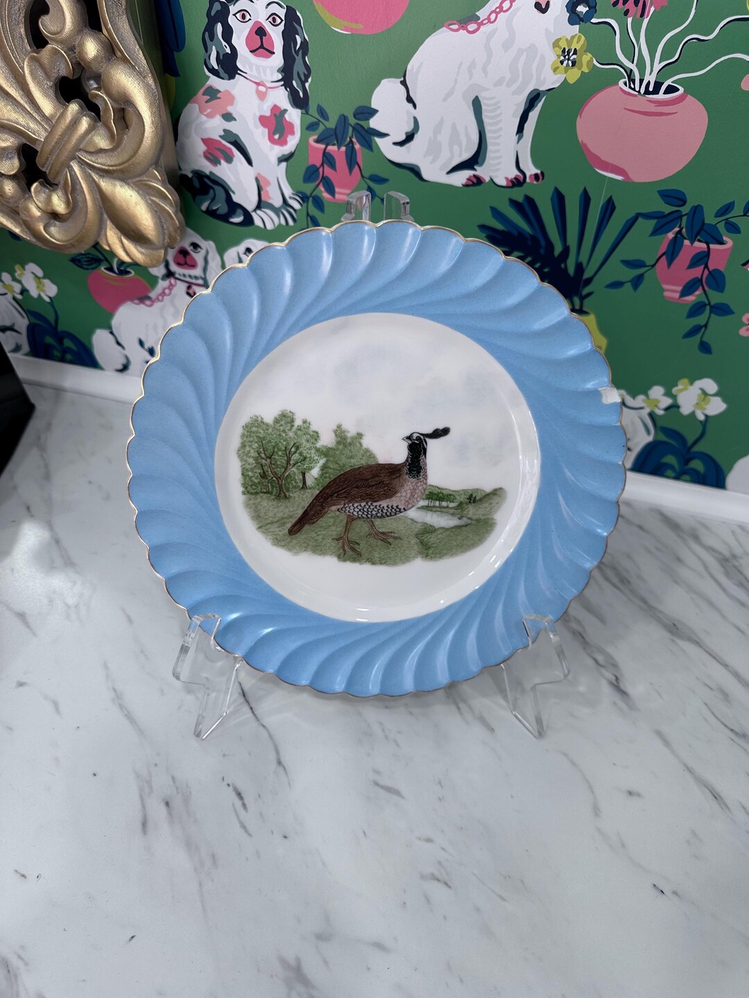 Antique Handpainted Decorative “california Quail” Bird Plate - Etsy